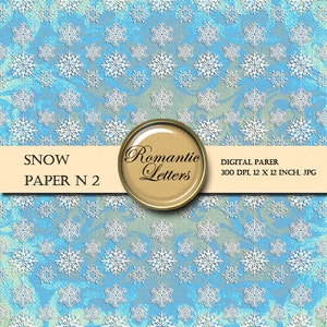 Digital Scrapbook Paper Pack Snow Winter Digital Background Digital ...