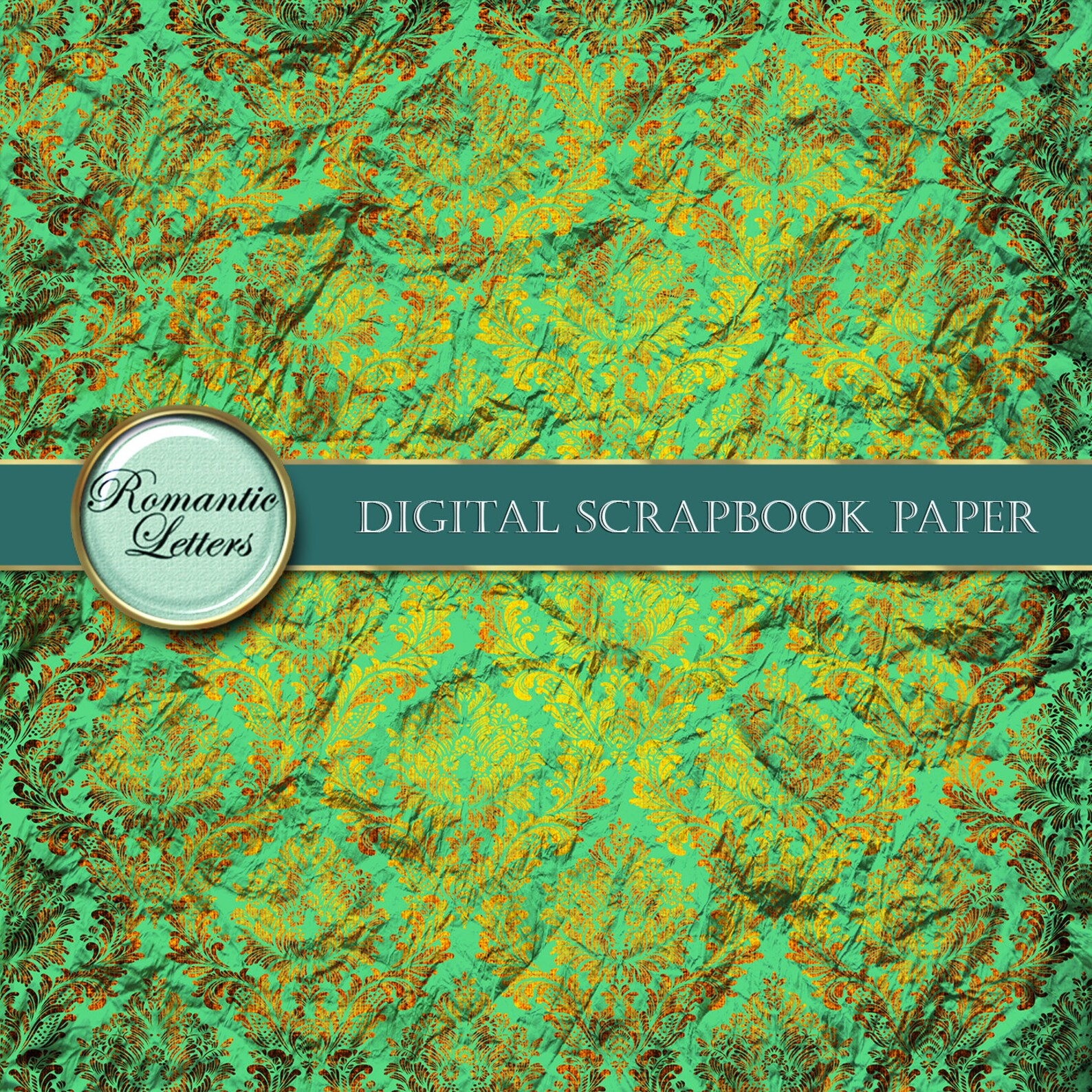 Digital Scrapbook Paper Gold Foil Digital Printable Background | Etsy
