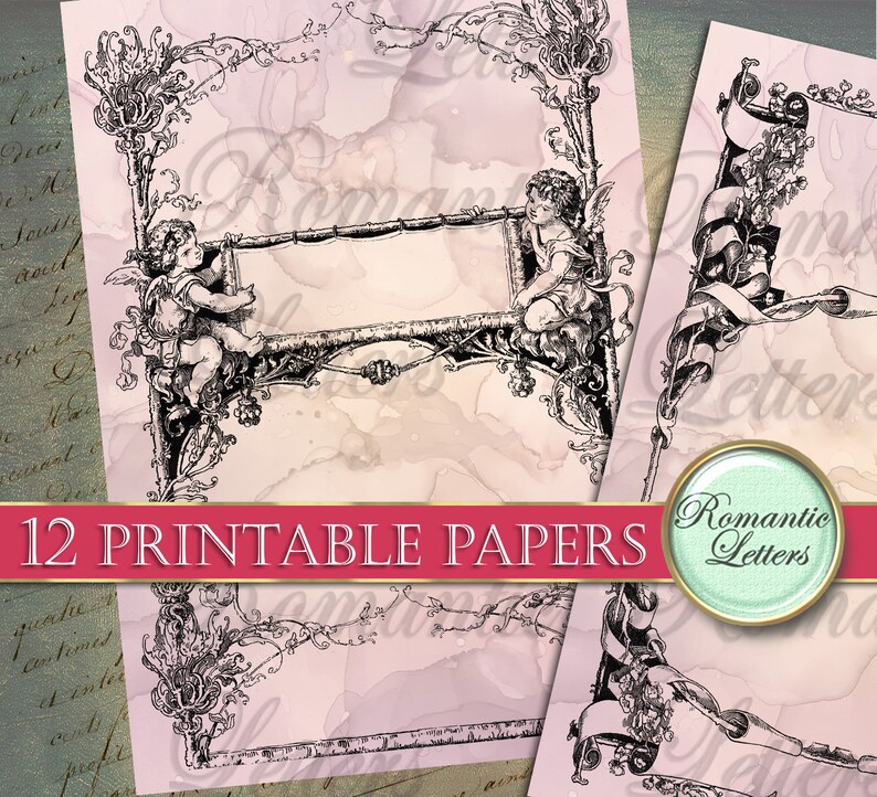 Printable Victorian Paper Printable Journal Page Vintage - Etsy