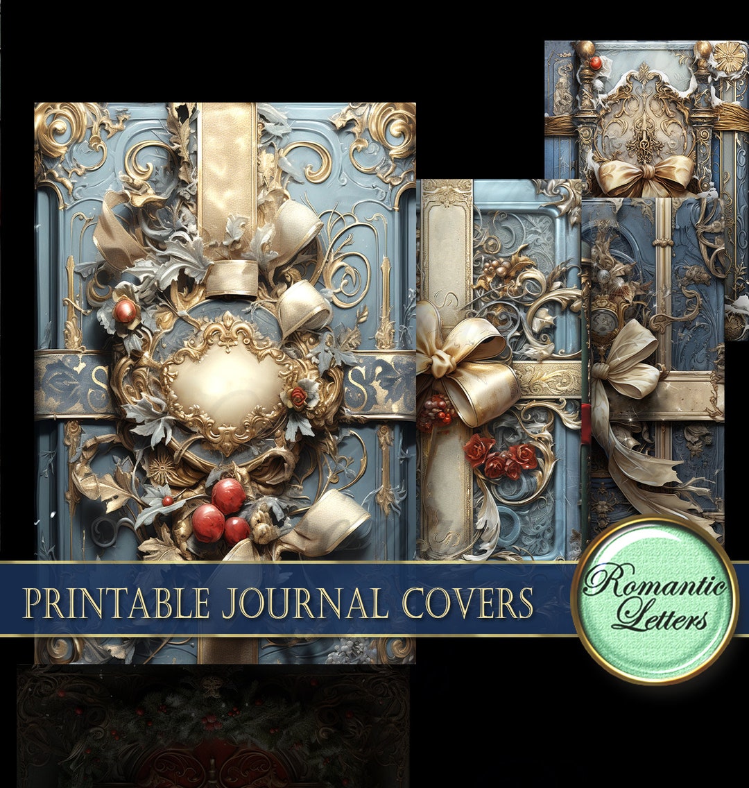 Printable Christmas Journal Covers Digital Scrapbooking Paper Printable ...