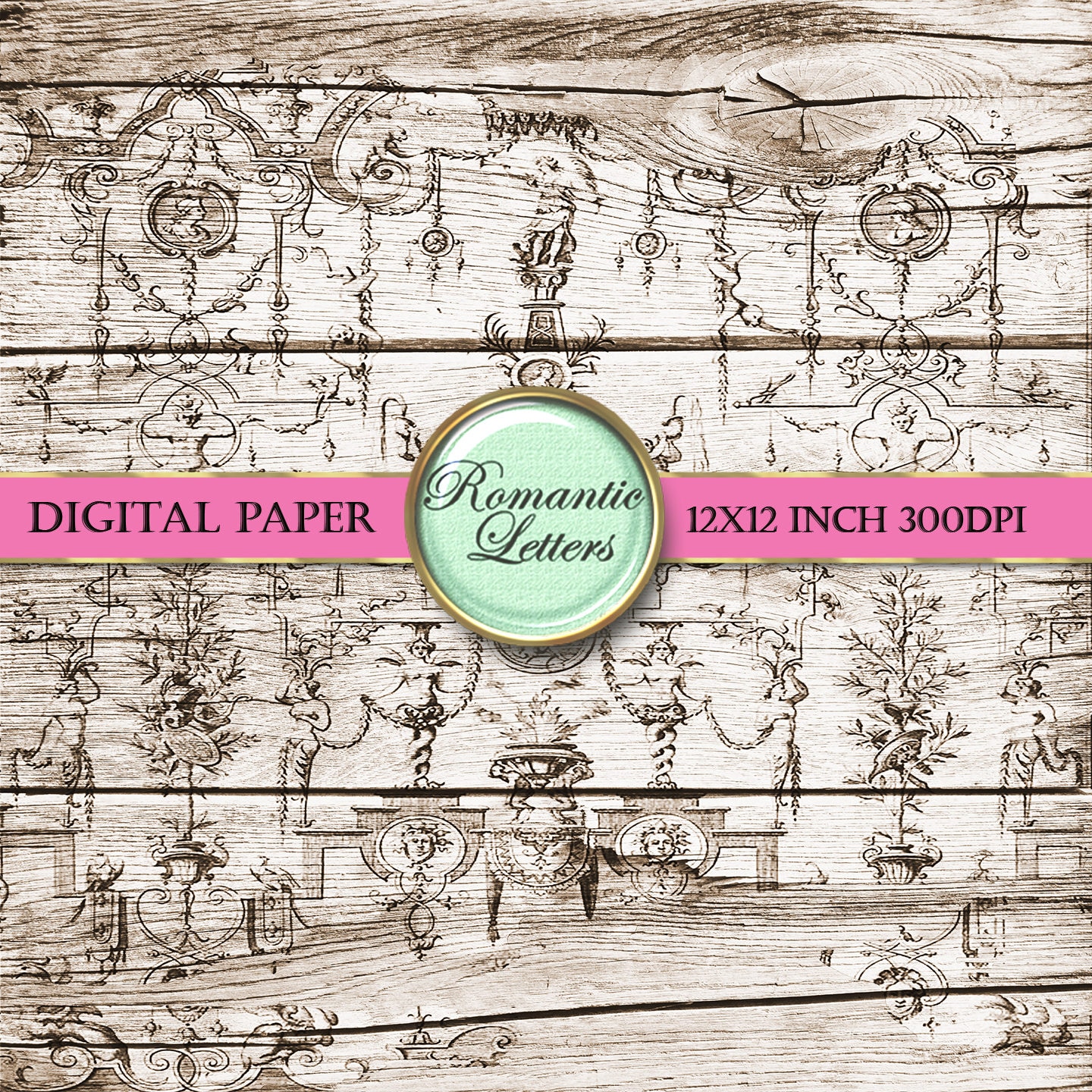 Digital scrapbook paper background digital vintage paper | Etsy