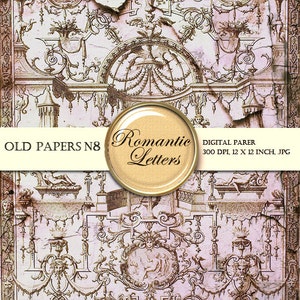 Old Paper Digital Paper Pack Digital Steampunk Digital Scrapbook ...