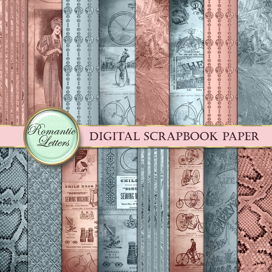 Victorian Ephemera Digital Paper Pack Digital Paper Digital Printable ...