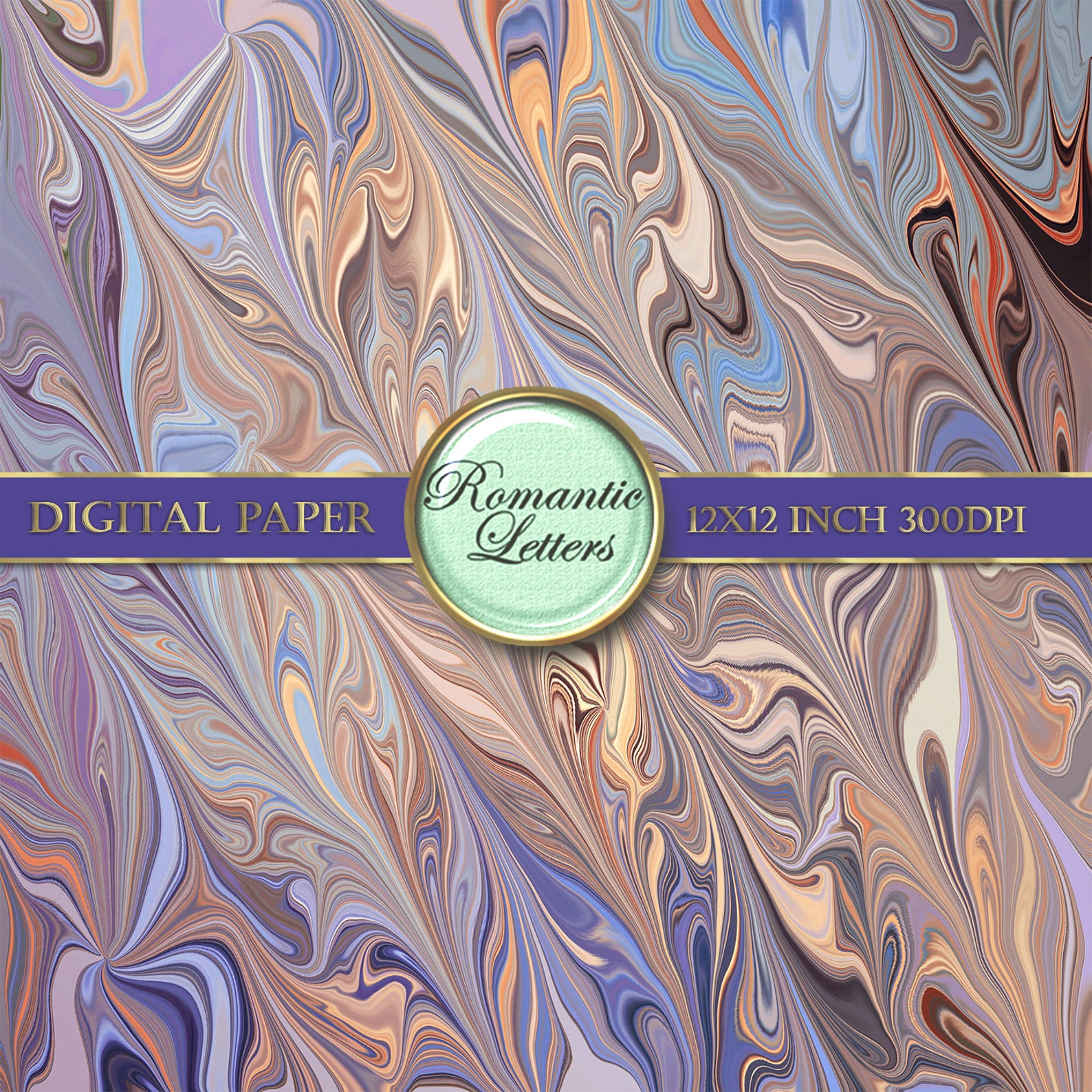 Marbled Digital Paper Pack Digital Scrapbook Background Printable ...