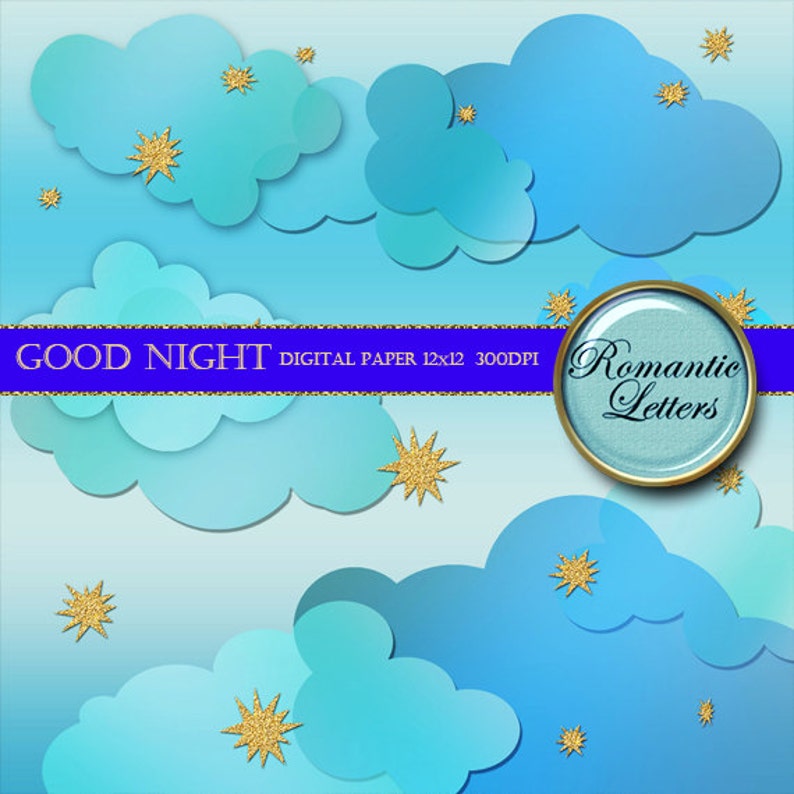 NIGHT Digital Paper Pack Scrapbook Papers Digital Backdrops - Etsy