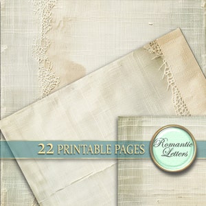 White Linen Texture Digital Paper Pack Scrapbook Paper Background Paper ...