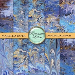 SALE Digital Scrapbook Marbled Paper Mega Pack Digital Scrapbook ...