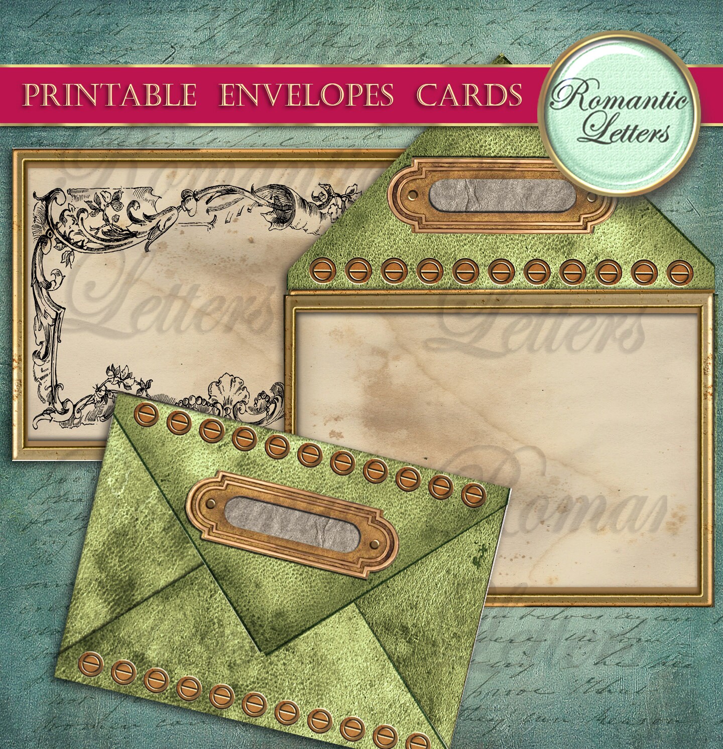 Printable Envelopes Cards Printable Victorian Cards Download - Etsy