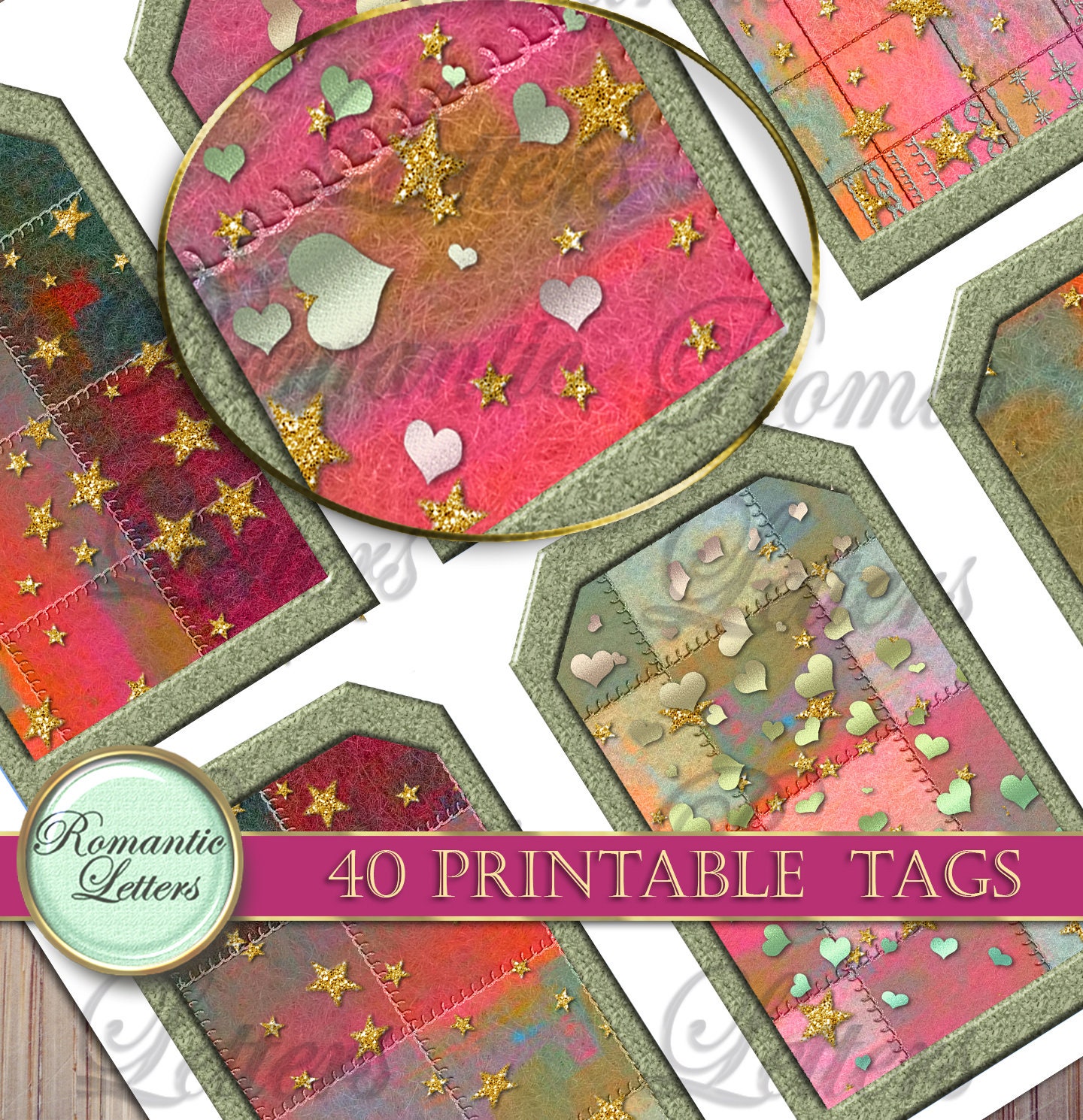 Printable Gift Tags Printable Bookmark Printable Product Tag Digital ...