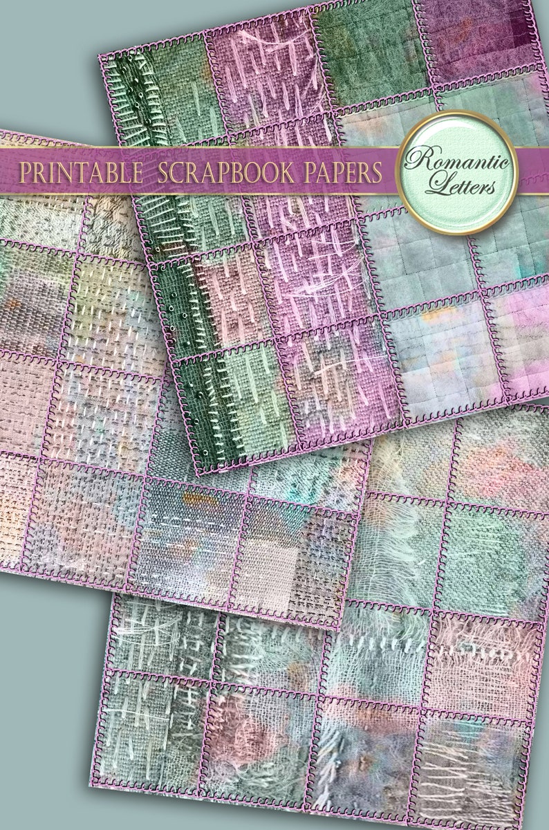 Digital Printable Scrapbook Paper Pack Newborn Album Background Paper ...