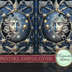 Printable Journal Covers Celestial Digital Scrapbooking Printable Junk ...