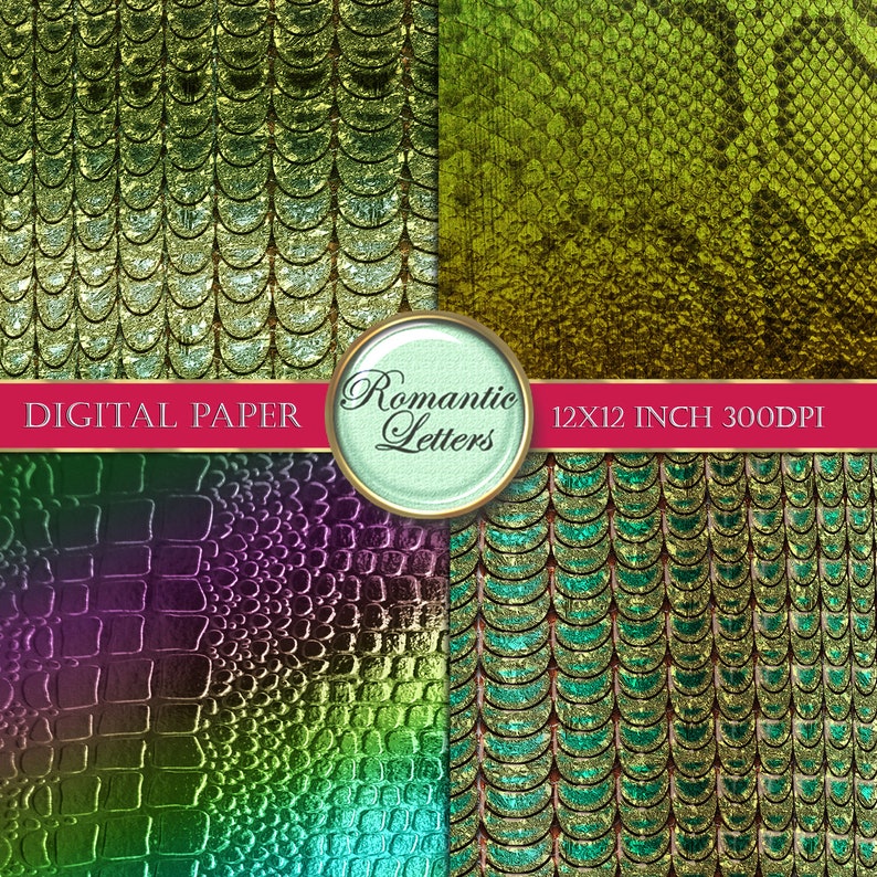 Mermaid Scales Digital Paper Fish Scales Texture Digital Scrapbook Gold ...
