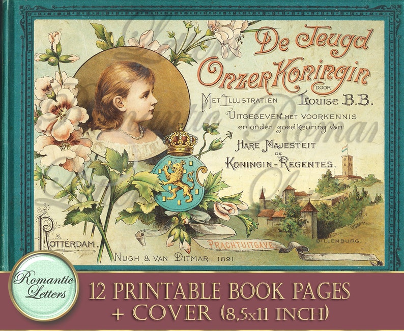 Printable Old Book Pages Victorian Paper Antique Book - Etsy