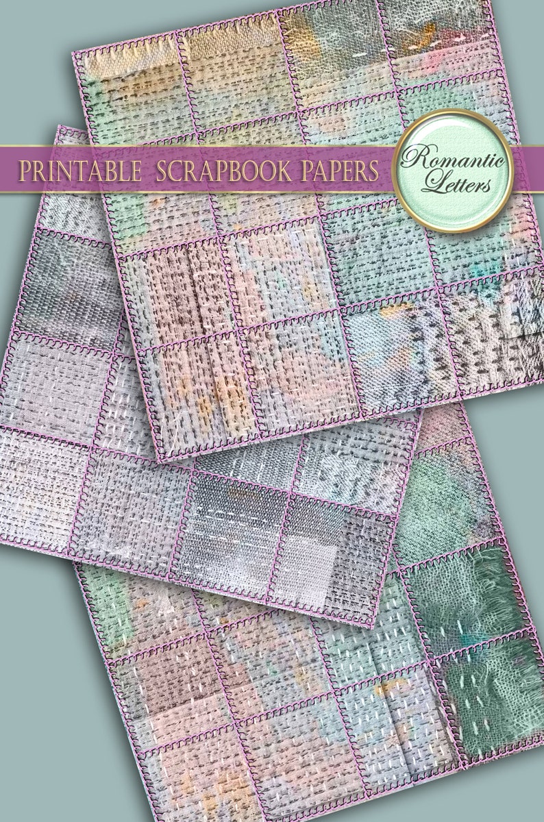Digital Printable Scrapbook Paper Pack Newborn Album Background Paper ...