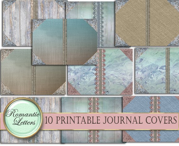 Printable Junk Journal Covers Kit Digital Scrapbook Cover | Etsy