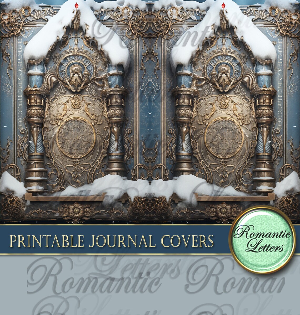 Printable Christmas Journal Covers Digital Scrapbooking Paper Printable ...