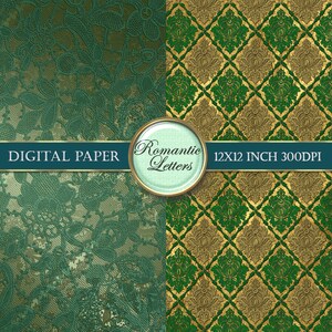 Digital Damask Digital Printable Paper Pack Digital Scrapbook Digital ...