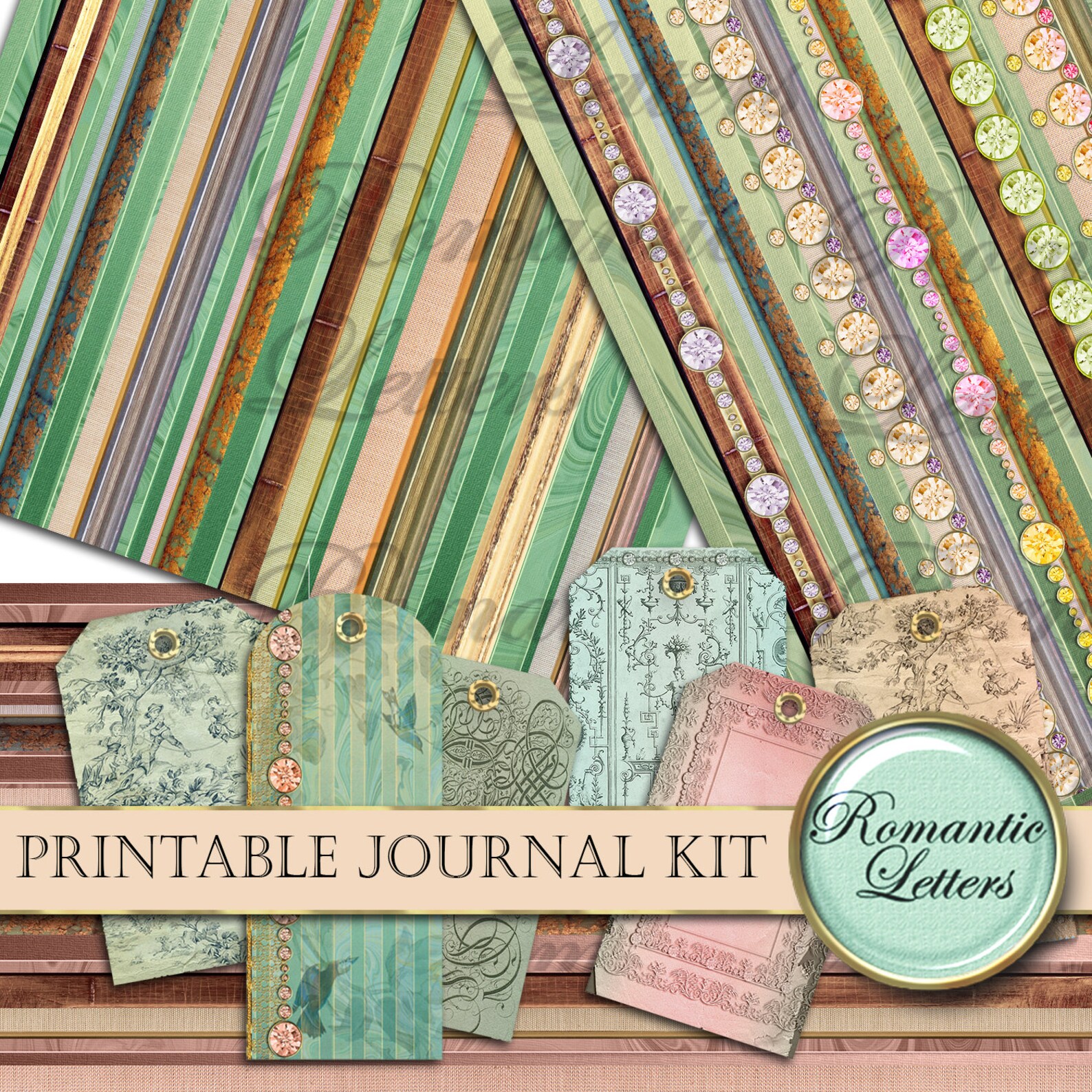 Printable Scrapbook Kit Paper Victorian Printable Journal Pages ...