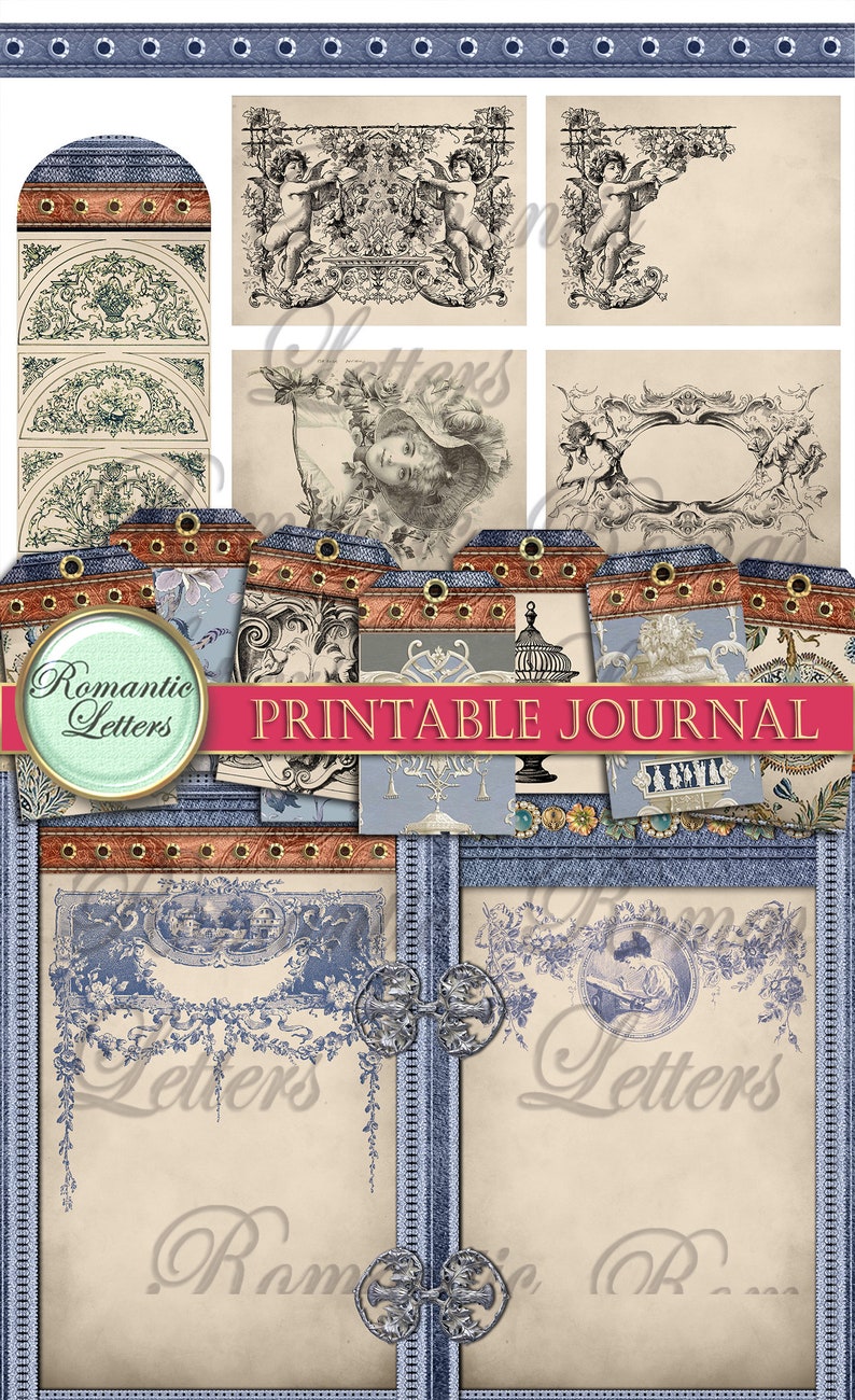 Printable Junk Journal Kit Digital Scrapbooking Printable Junk - Etsy