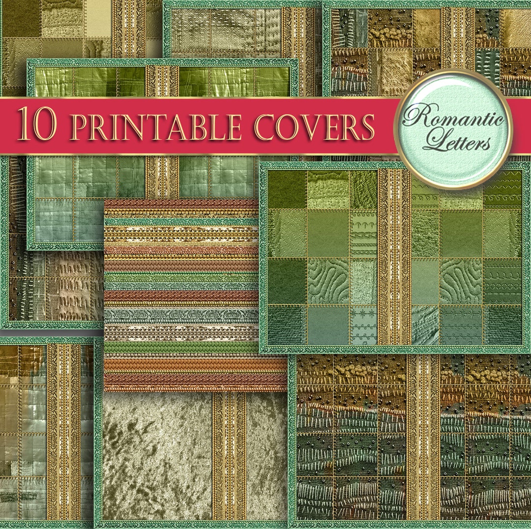 Printable Junk Journal Covers Kit Digital Scrapbook Cover Digital ...