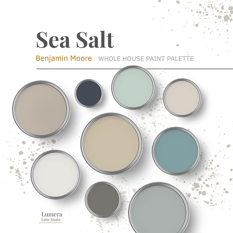 Benjamin Moore Sea Salt Paint Palette | Coordinating Coastal Colors ...