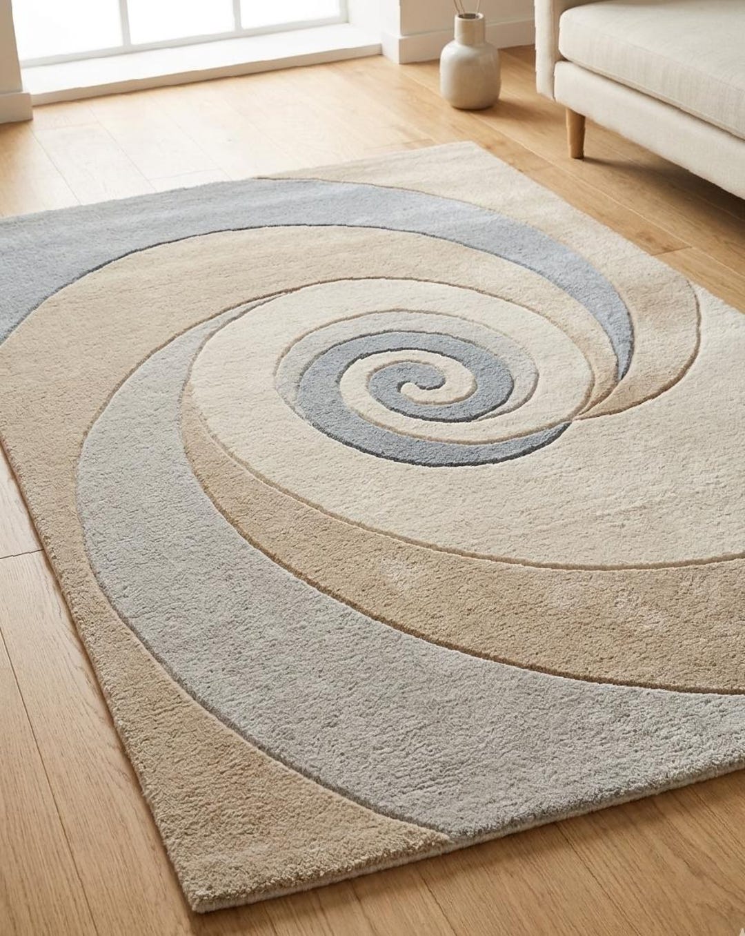 Modern Abstract Swirl Area Rug - Etsy