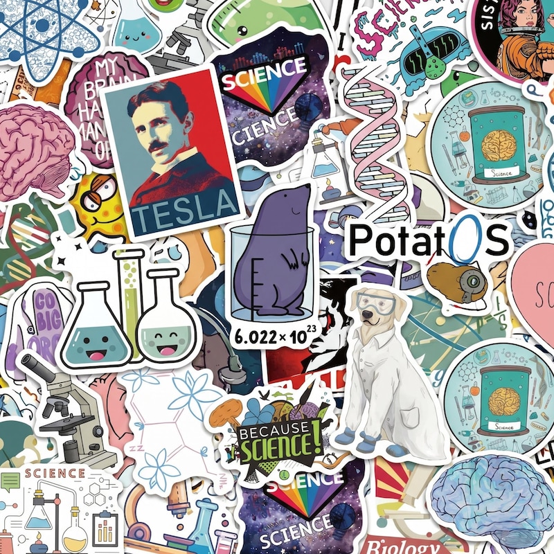 Science Stickers - Etsy
