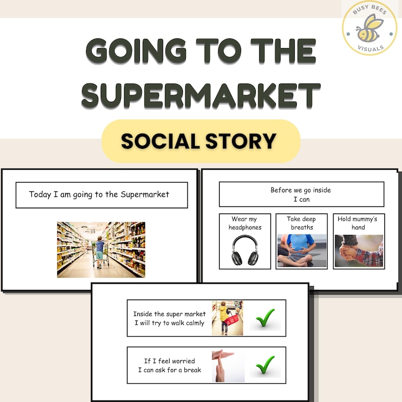 Visual Social Story for Visiting the Supermarket for Autism & SEN ...