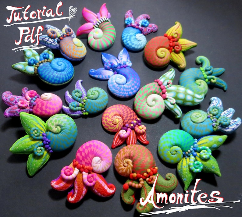 Amonites, Organic Style Polymer Clay Tutorial - Etsy