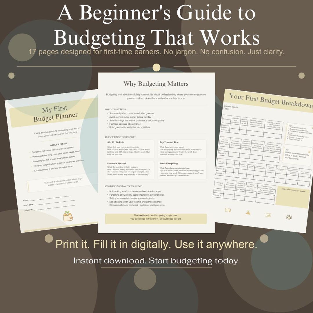 Beginner Budget Planner Printable, Weekly Expense Tracker, Money ...