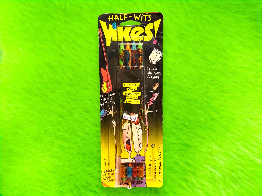 Vintage Yikes Half-wits Pencils - Etsy