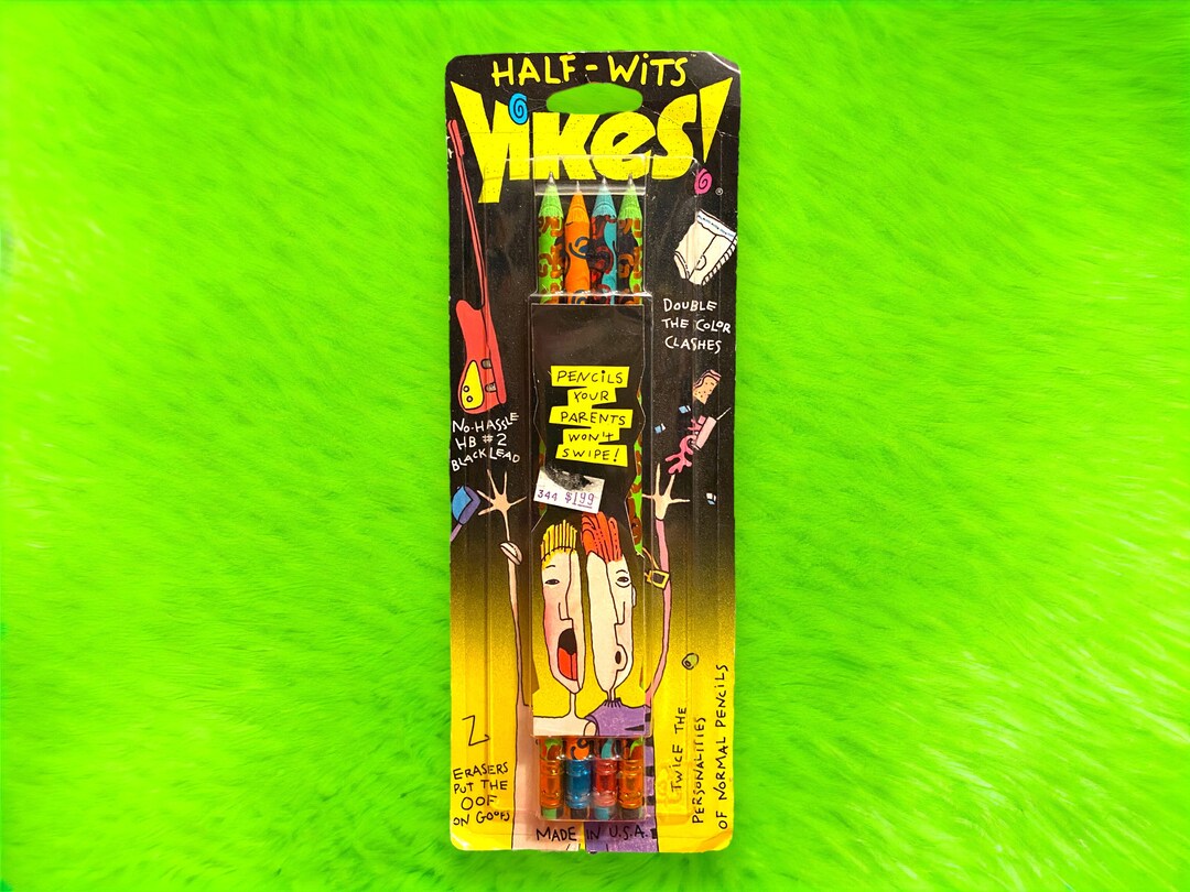 Vintage Yikes! Half-wits Pencils - Etsy