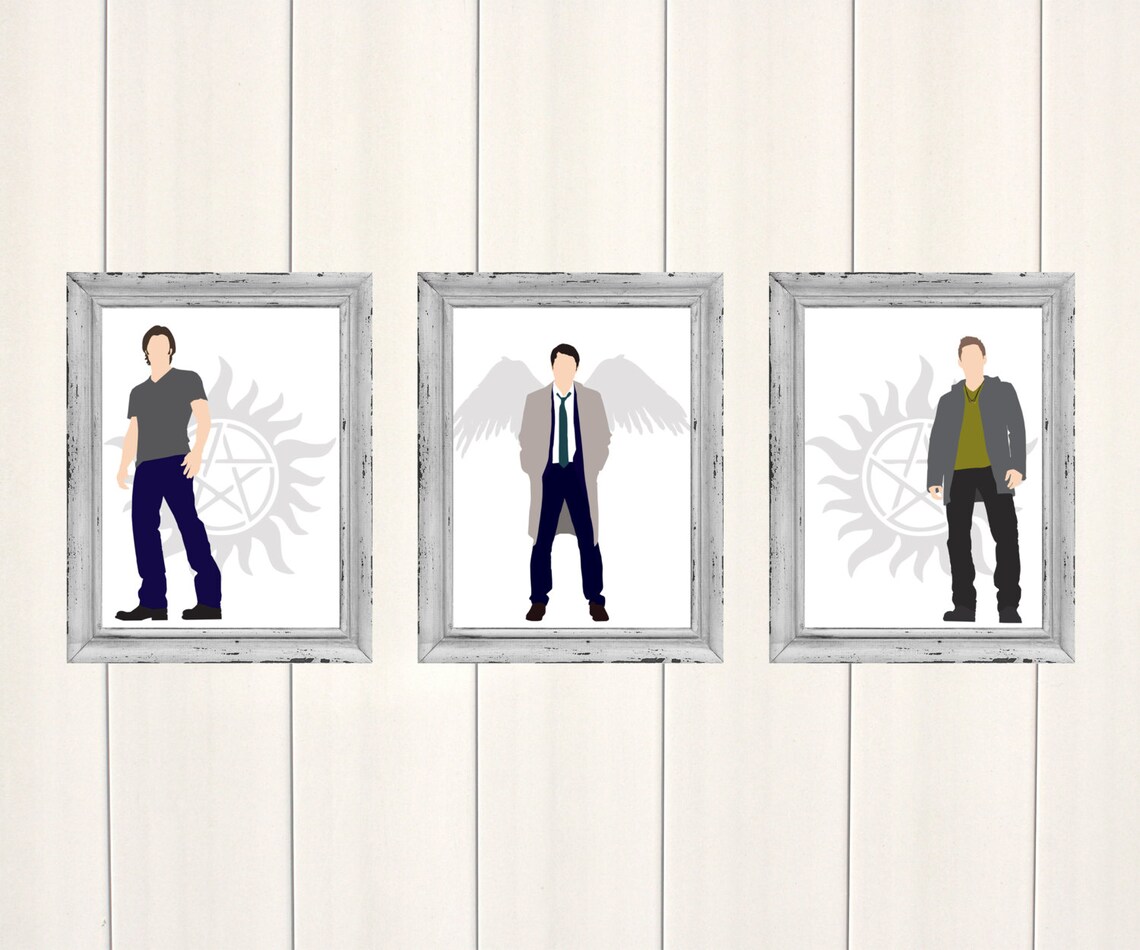 Supernatural Set of 3 Prints Digital Illustration Art Print | Etsy