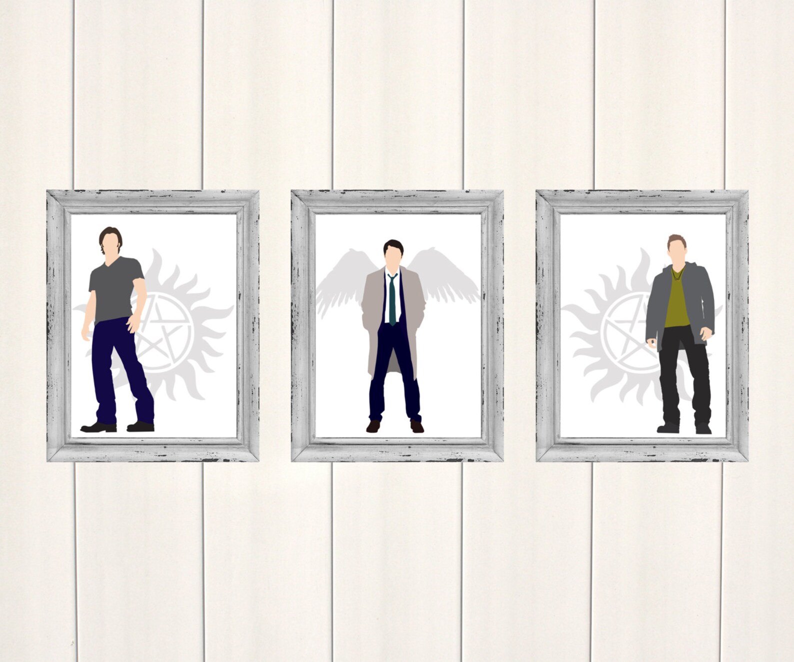 Supernatural Set of 3 Prints Digital Illustration Art Print | Etsy
