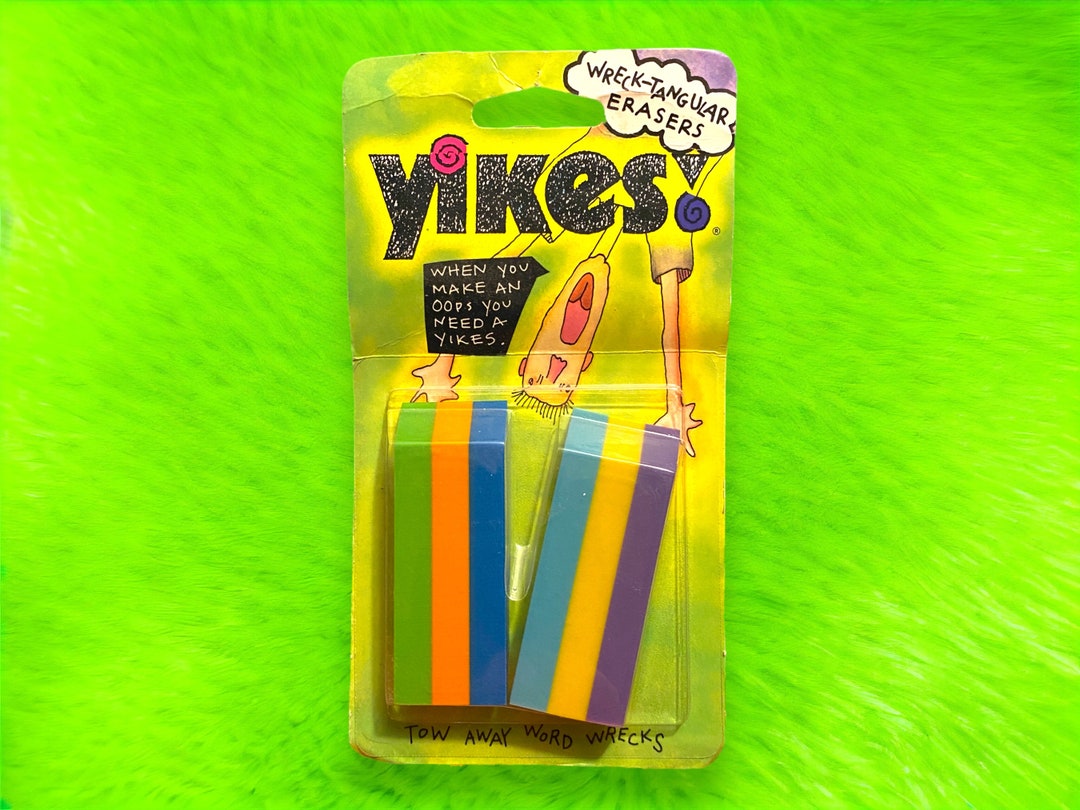Vintage Yikes Set of 2 Erasers - Etsy