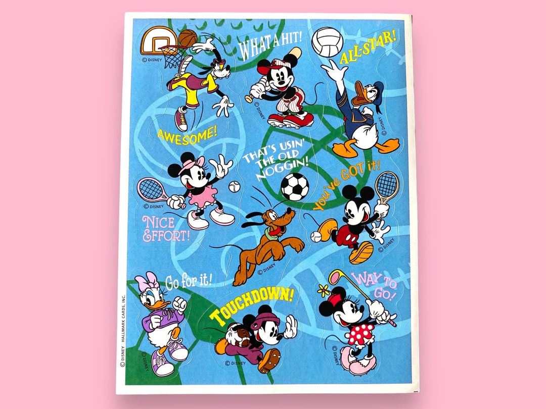 Vintage Mickey Mouse Sticker Sheet - Etsy