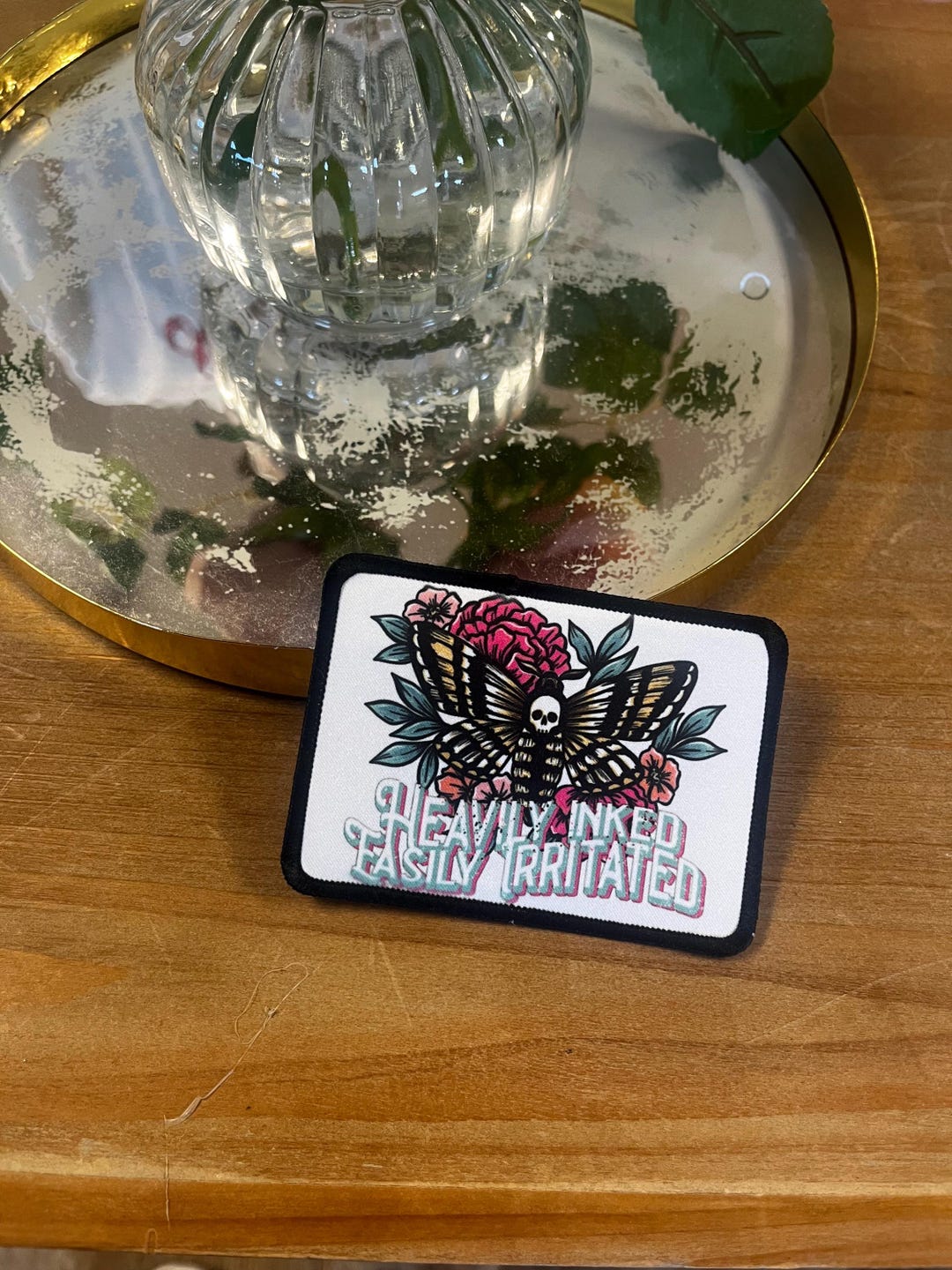 Heavily Inked Easily Irritated Iron on Patch, Trucker Hat Patches, Iron ...