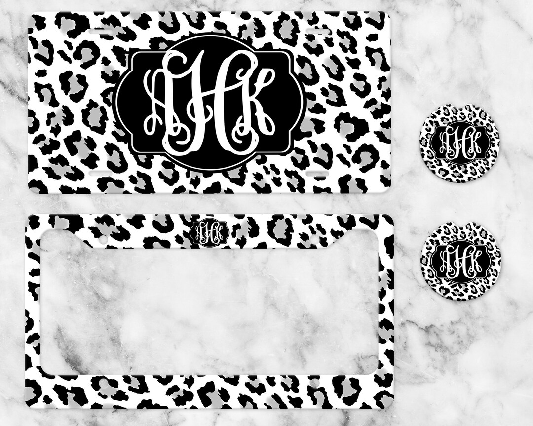 Leopard Personalized License Plate, Custom Car Tag for Women, Name Car ...