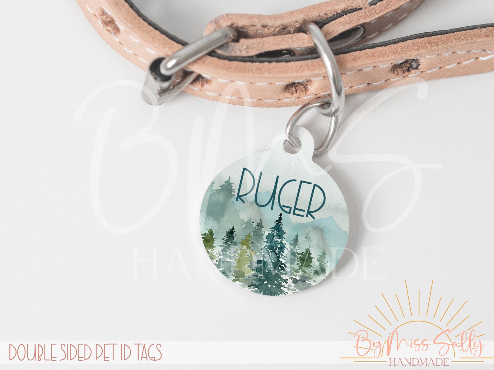 Custom Dog Tag Mountain Dog Tag Pet ID Tag Personalized Pet - Etsy
