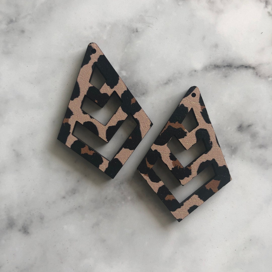 Macrame Earring Blanks, Macrame Jewelry Supplies, Wooden Chevron ...