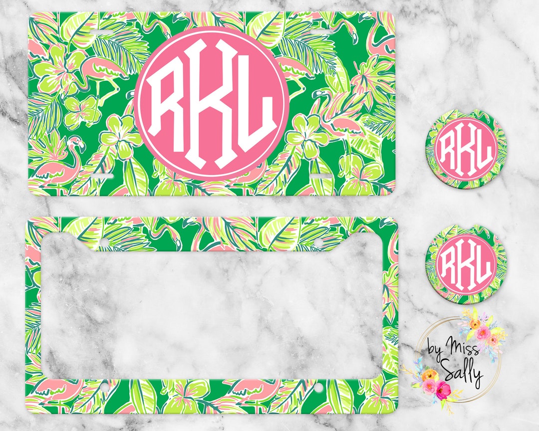 Preppy Personalized License Plate Custom Car Tag for Women - Etsy