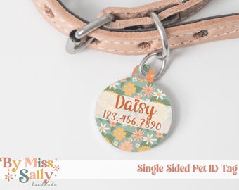 Daisy Style Printed Petid Tag Glitter Dog Tag Cat Tag Custom ID Tag Pet ...