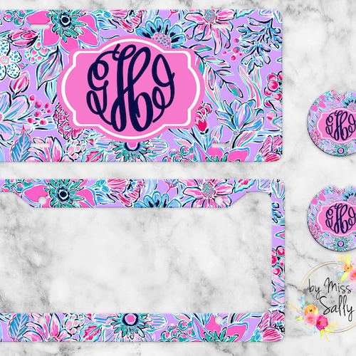 Preppy Personalized License Plate Custom Car Tag for Women - Etsy