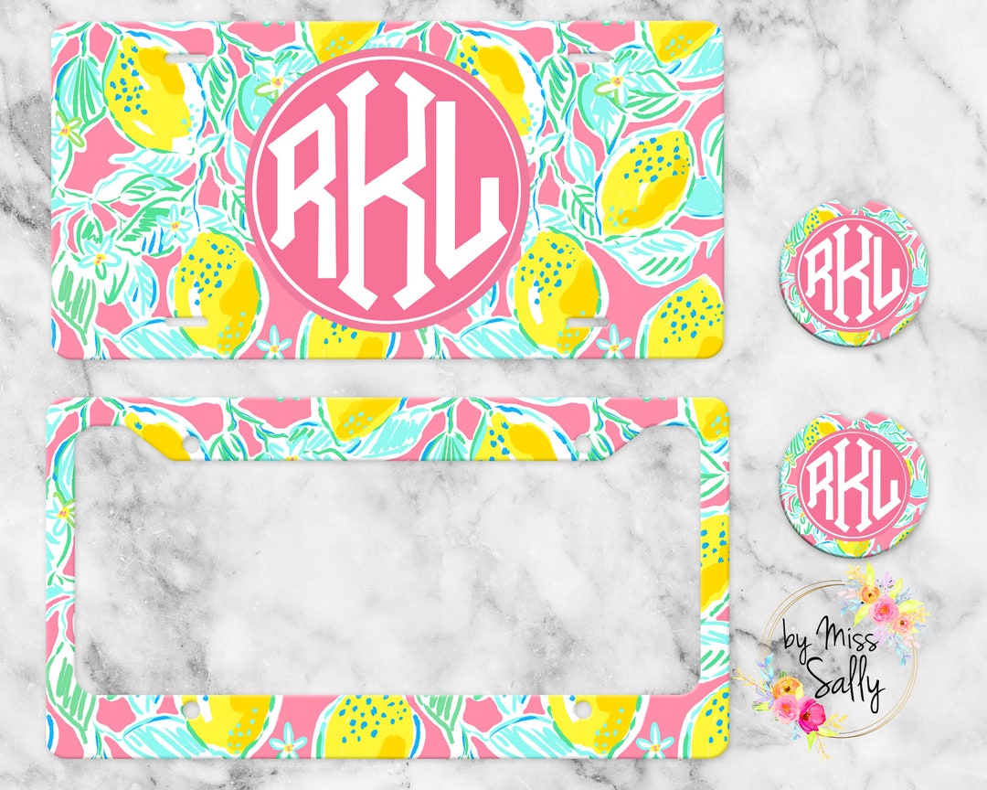 Preppy Personalized License Plate, Custom Car Tag for Women, Name Car ...