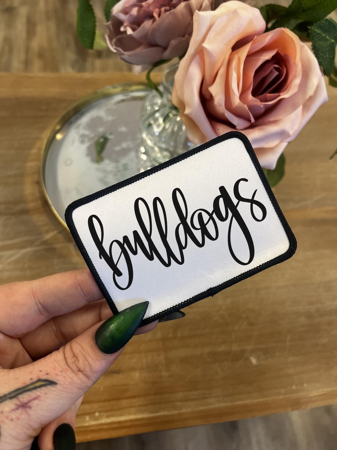 Bulldogs Iron on Patch, Trucker Hat Patches, Iron on Patches, Football ...