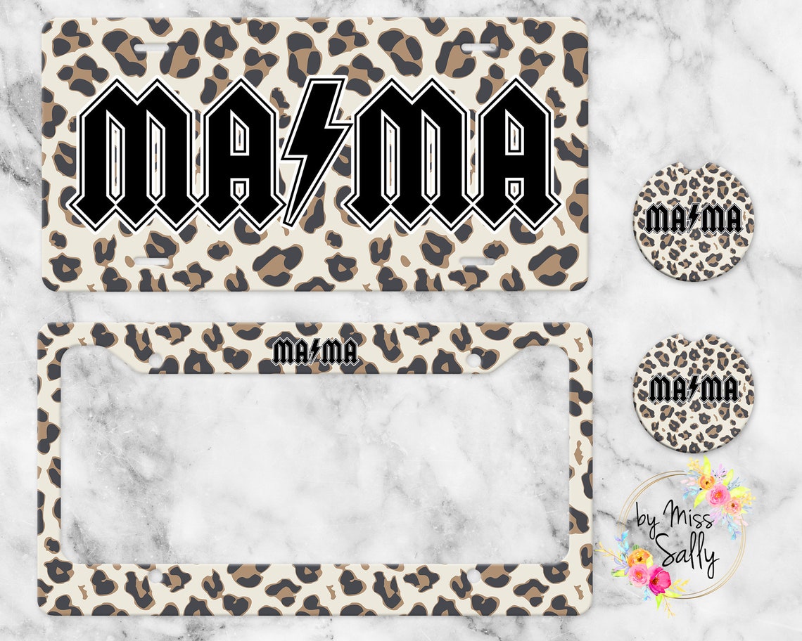 Mama Leopard License Plate Custom Car Tag for Women Car | Etsy