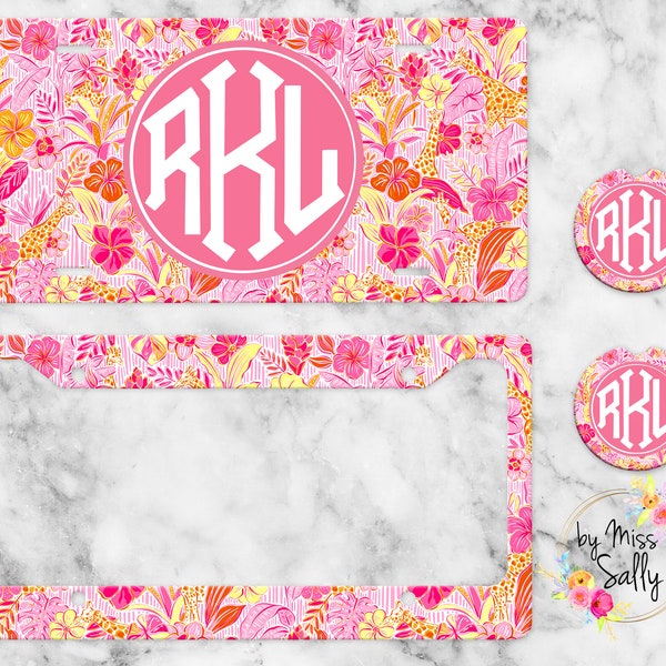 Preppy License Plate Frame - Etsy