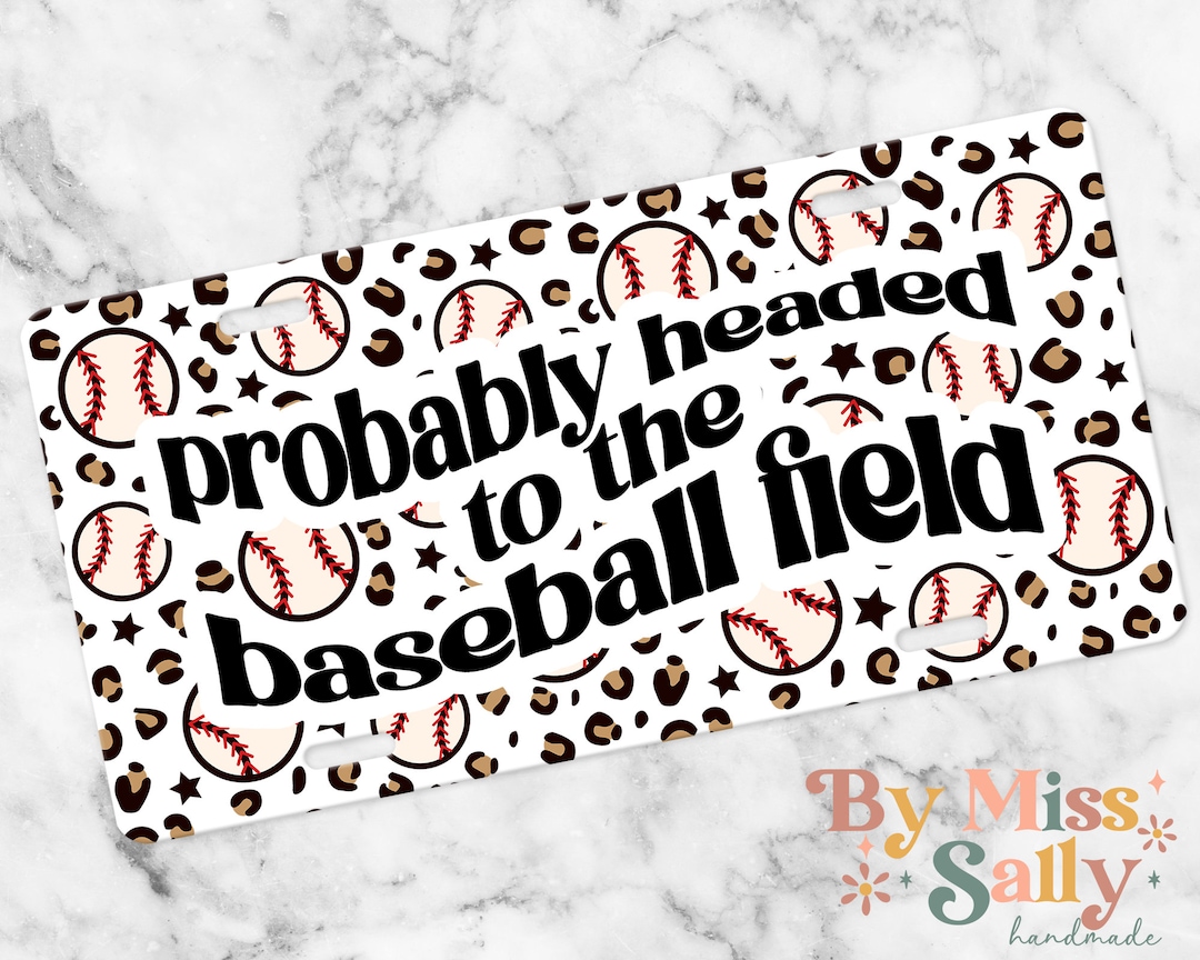 Baseball Mom License Plate, Funny Car Tag, Vanity Car Tag, Headed to ...