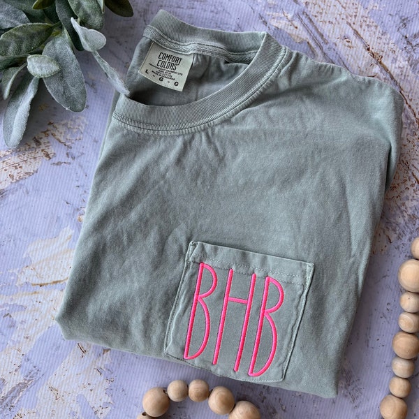 Pocket Monogram - Etsy