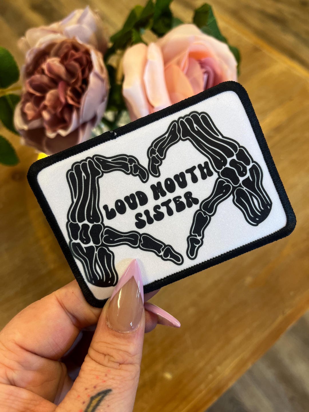 Loud Mouth Sister Iron on Patch, Trucker Hat Patches, Iron on Patches, Sister Hat Patch ...